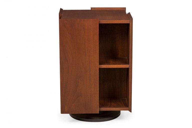 Founders Walnut Lazy Susan Mini Bookcase For Sale at 1stDibs