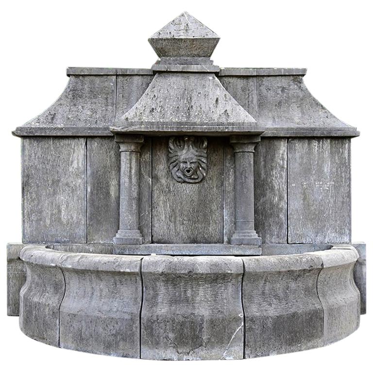 Provençal Stone Fountain made from Reclaimed Stone Elements at 1stDibs