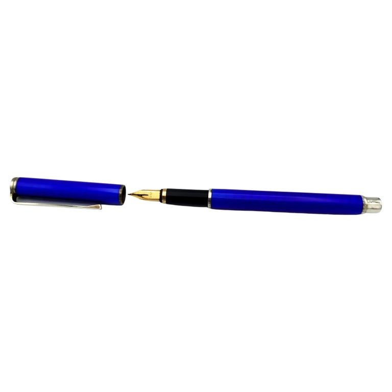 Fountain Pen in Sterling Silver fired Enamel Guilloche Salimbeni For ...