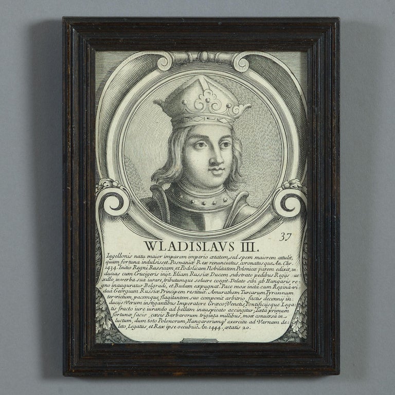 Four 17th Century Engravings of Polish Kings at 1stDibs