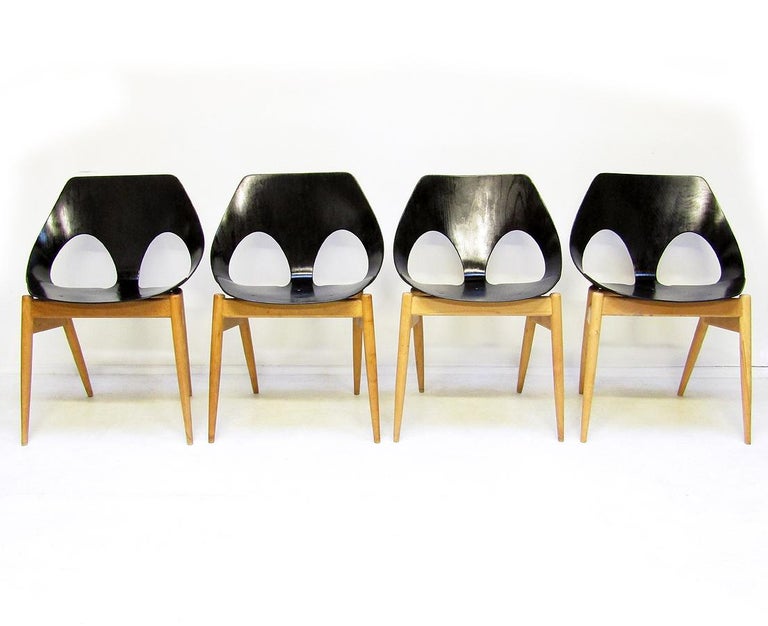 Four 1960s "Jason" Chairs by Carl Jacobs for Kandya at 1stDibs