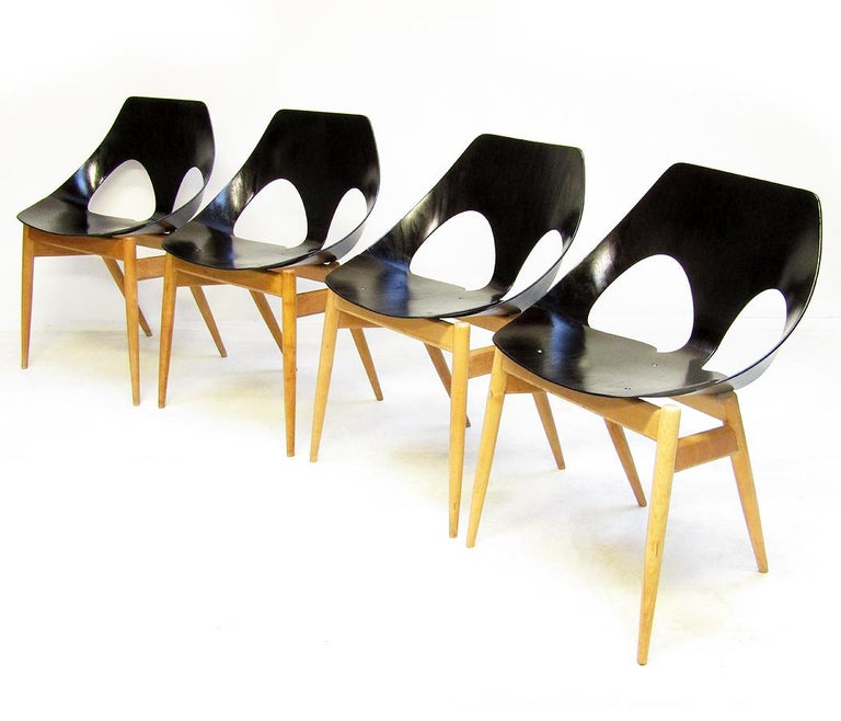 Four 1960s "Jason" Chairs by Carl Jacobs for Kandya at 1stDibs