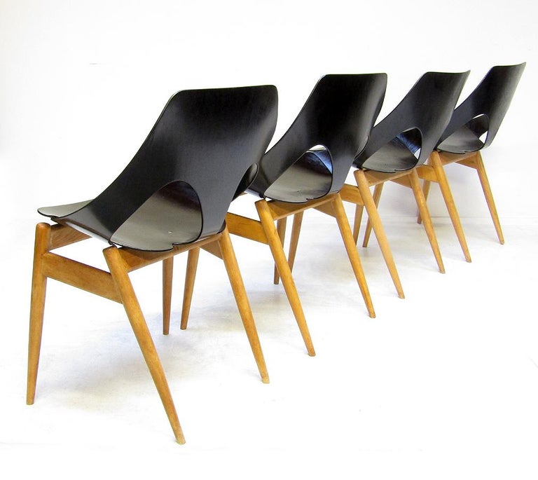 Four 1960s "Jason" Chairs by Carl Jacobs for Kandya at 1stDibs