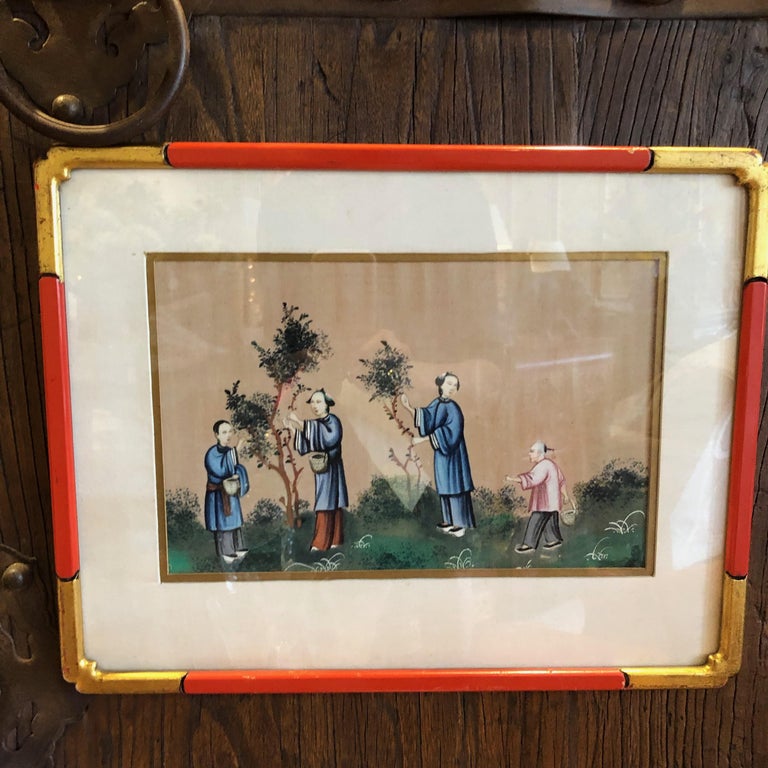 Four '4' Chinese Export Paintings at 1stDibs