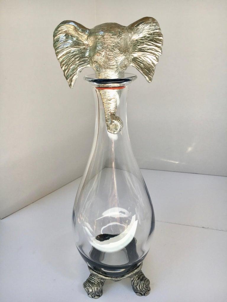 Four Animal Cocktail Glasses and Elephant Decanter at 1stDibs | animal ...