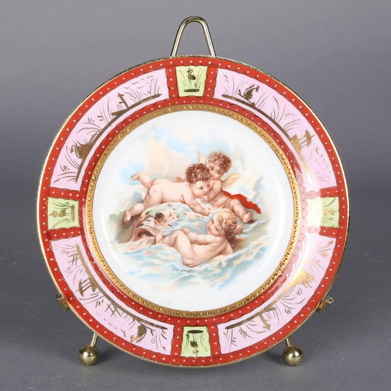 Four Antique Royal Vienna Classical Hand-Painted and Gilt Porcelain ...