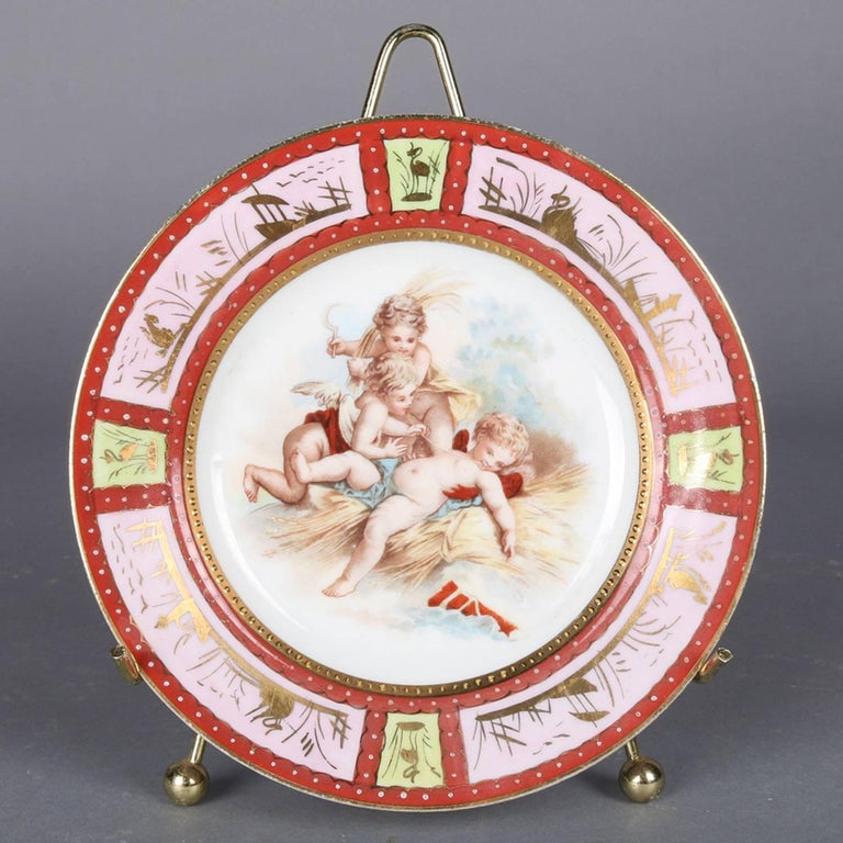 Four Antique Royal Vienna Classical Hand-Painted and Gilt Porcelain ...