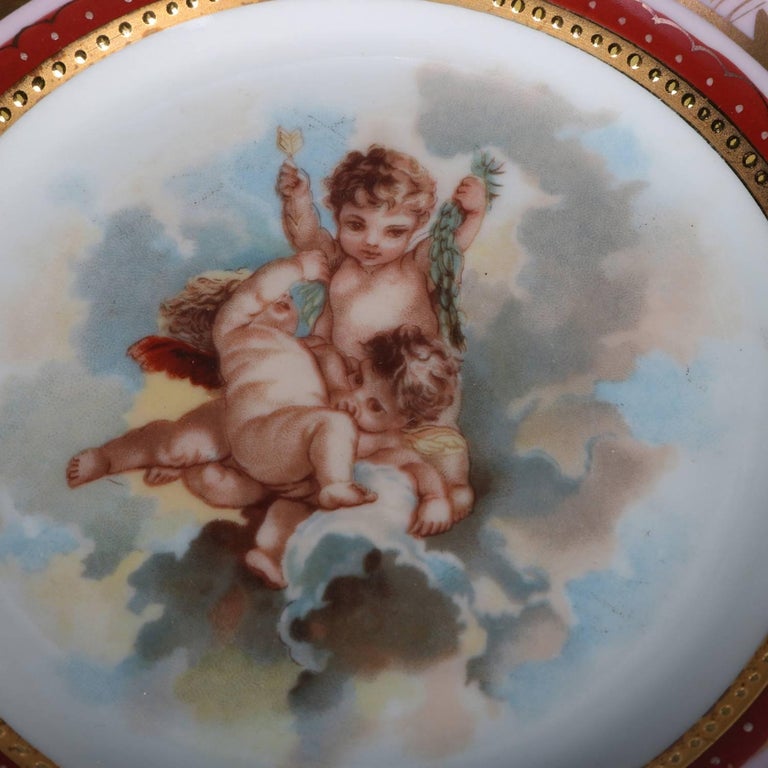 Four Antique Royal Vienna Classical Hand-Painted and Gilt Porcelain ...