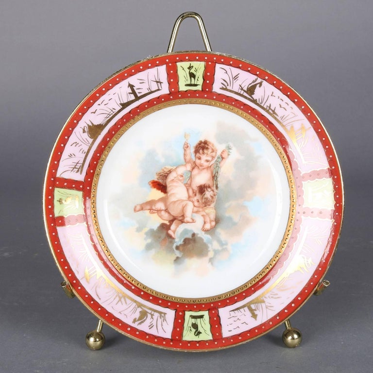 Four Antique Royal Vienna Classical Hand-Painted and Gilt Porcelain ...