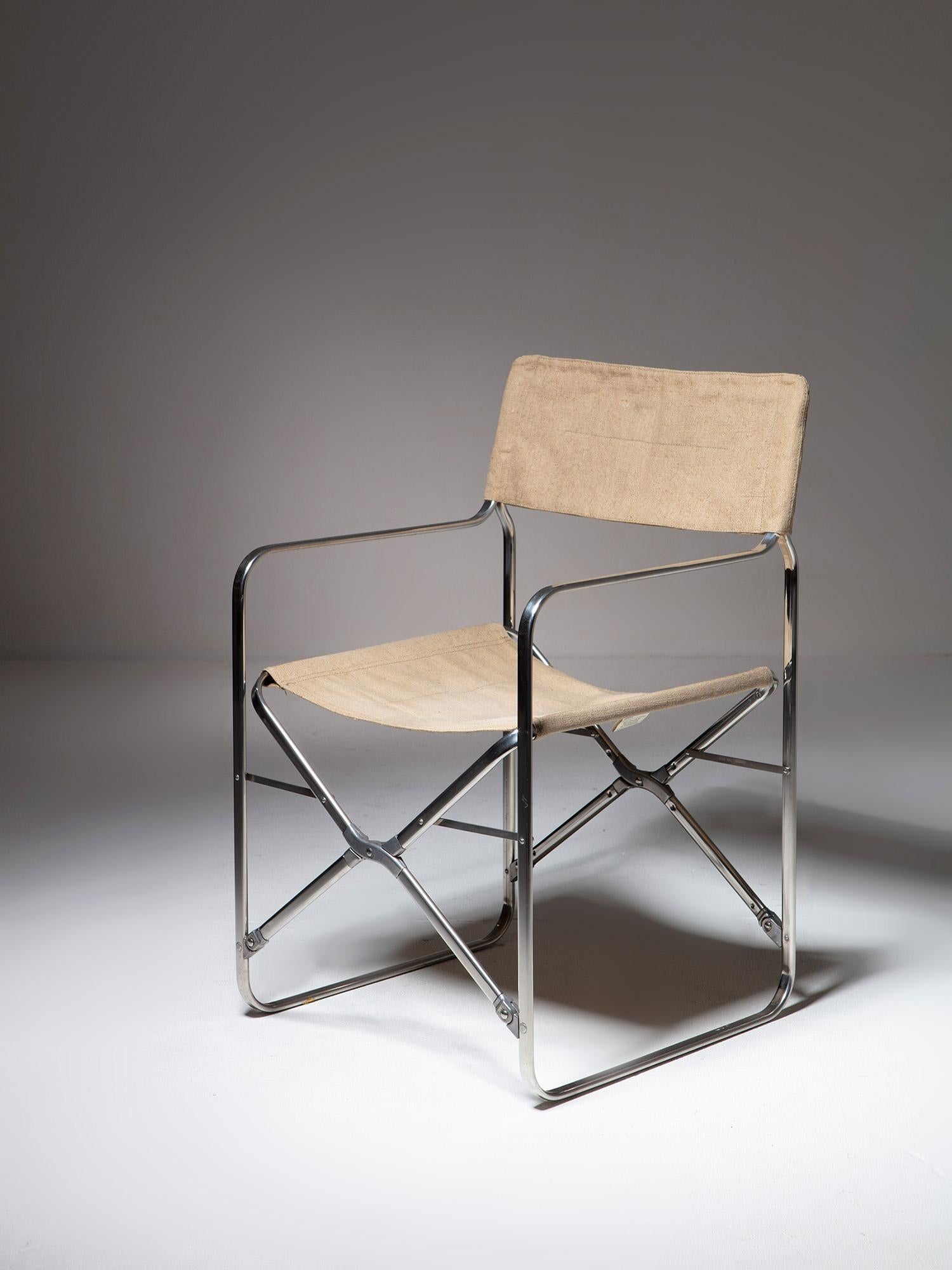 Four "April" Steel Folding Chairs by Gae Aulenti for Zanotta, Italy ...