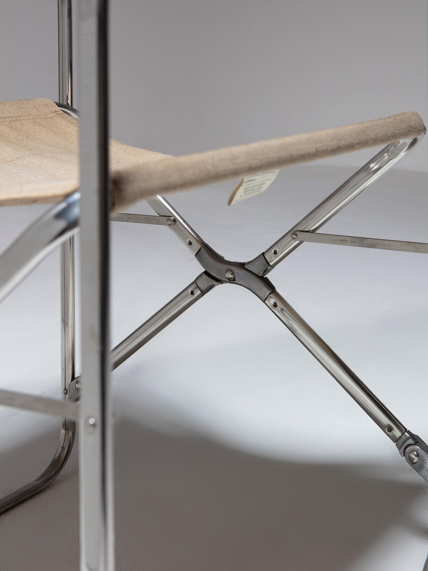 Four "April" Steel Folding Chairs by Gae Aulenti for Zanotta, Italy ...