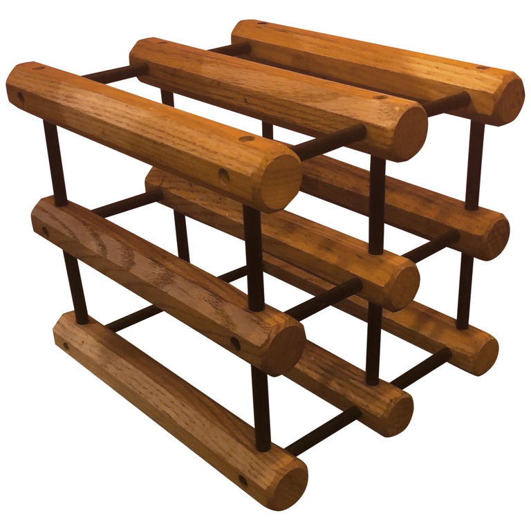 Four Bottle Wine Rack in the Style of Nissen Langaa For Sale at 1stDibs ...