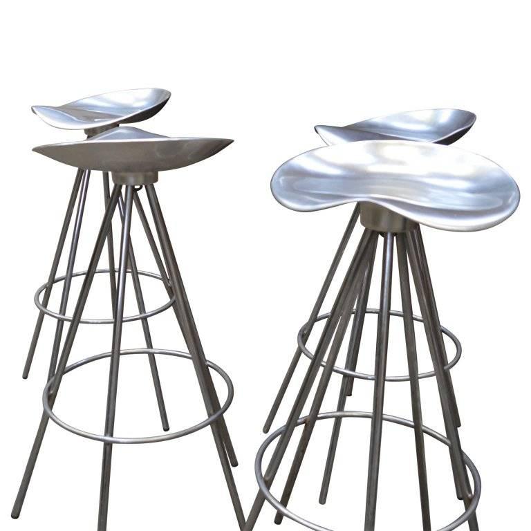 Four Chrome Jamaica Swivel Bar Stools by Pepe Cortes for Knoll at 1stDibs
