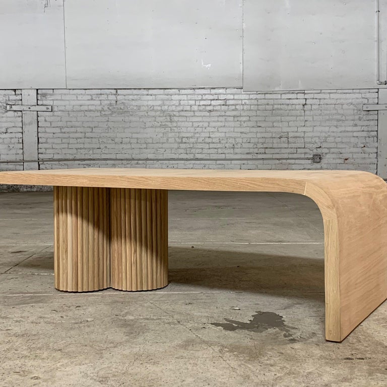 Four Curves Coffee Table, Reeded Version For Sale at 1stDibs