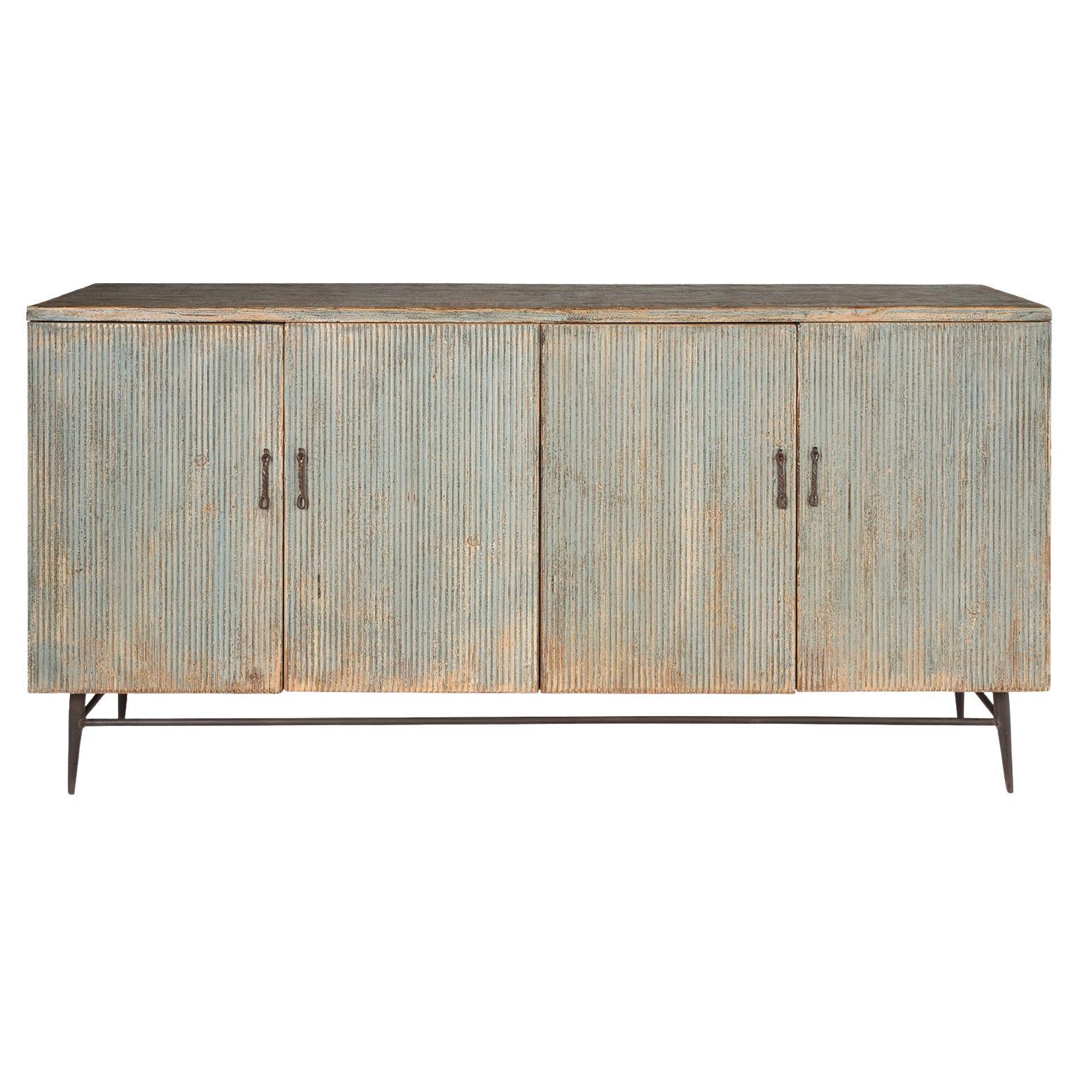 Antique Elm Server in Original Paint Patina at 1stDibs