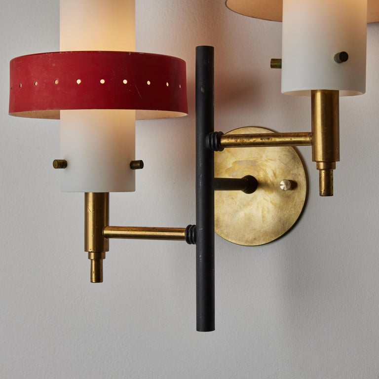 Four Double Arm Sconces by Stilnovo For Sale at 1stDibs