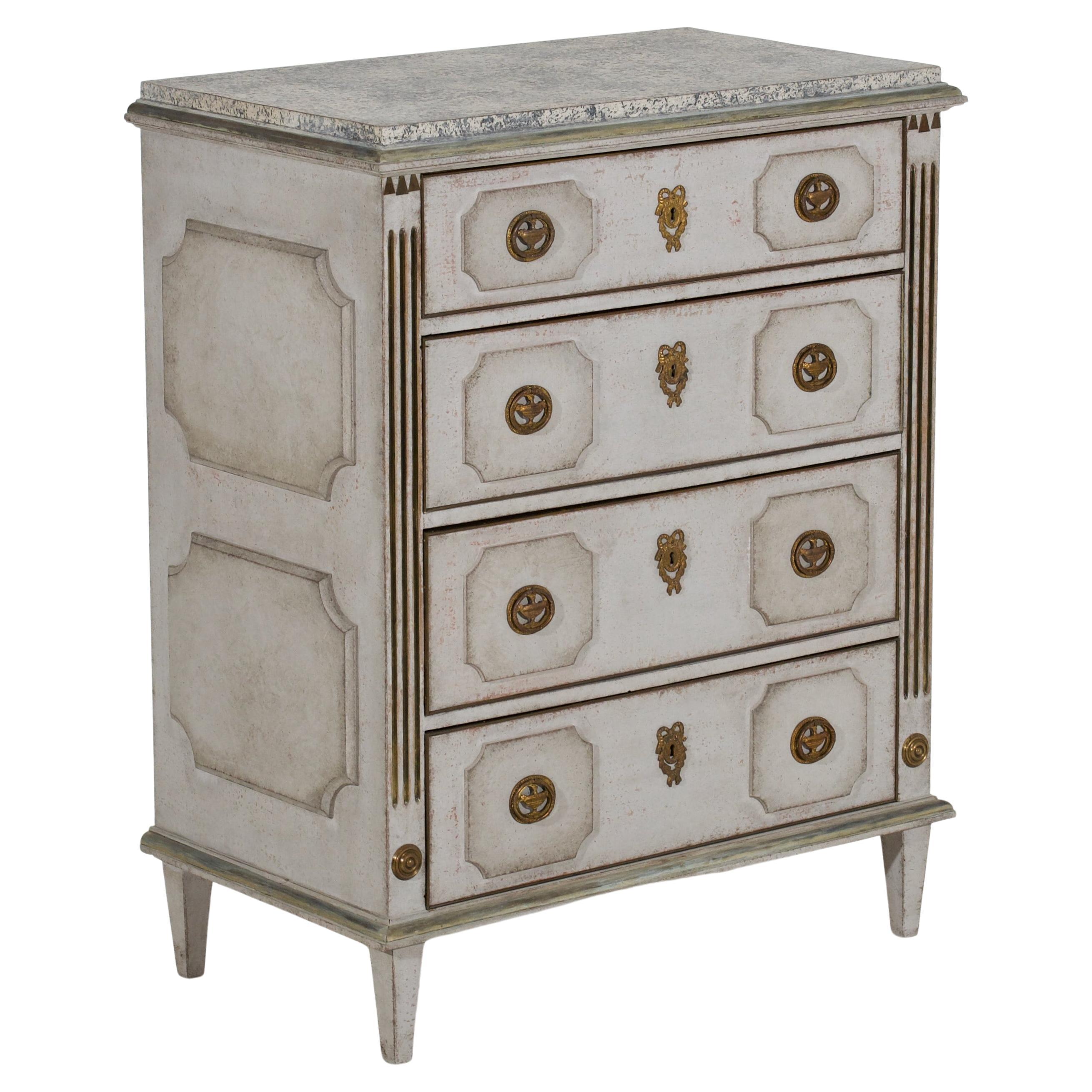 Antique 19th Century Mahogany Empire Style Four-Drawer Chest For Sale ...