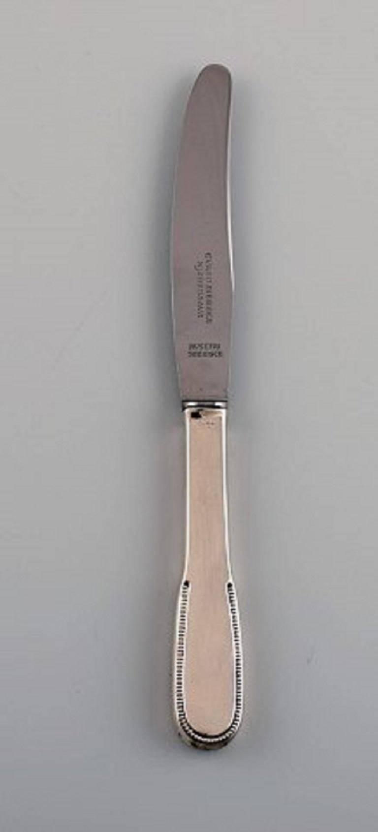 Four Evald Nielsen Number 14 Small Lunch Knives in Hammered Silver For ...