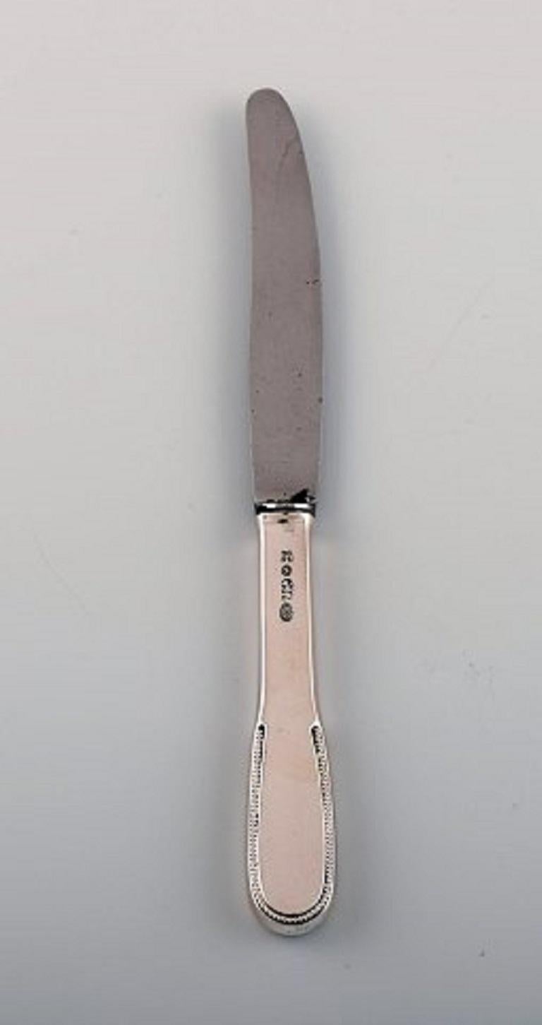 Four Evald Nielsen Number 14 Small Lunch Knives in Hammered Silver For ...