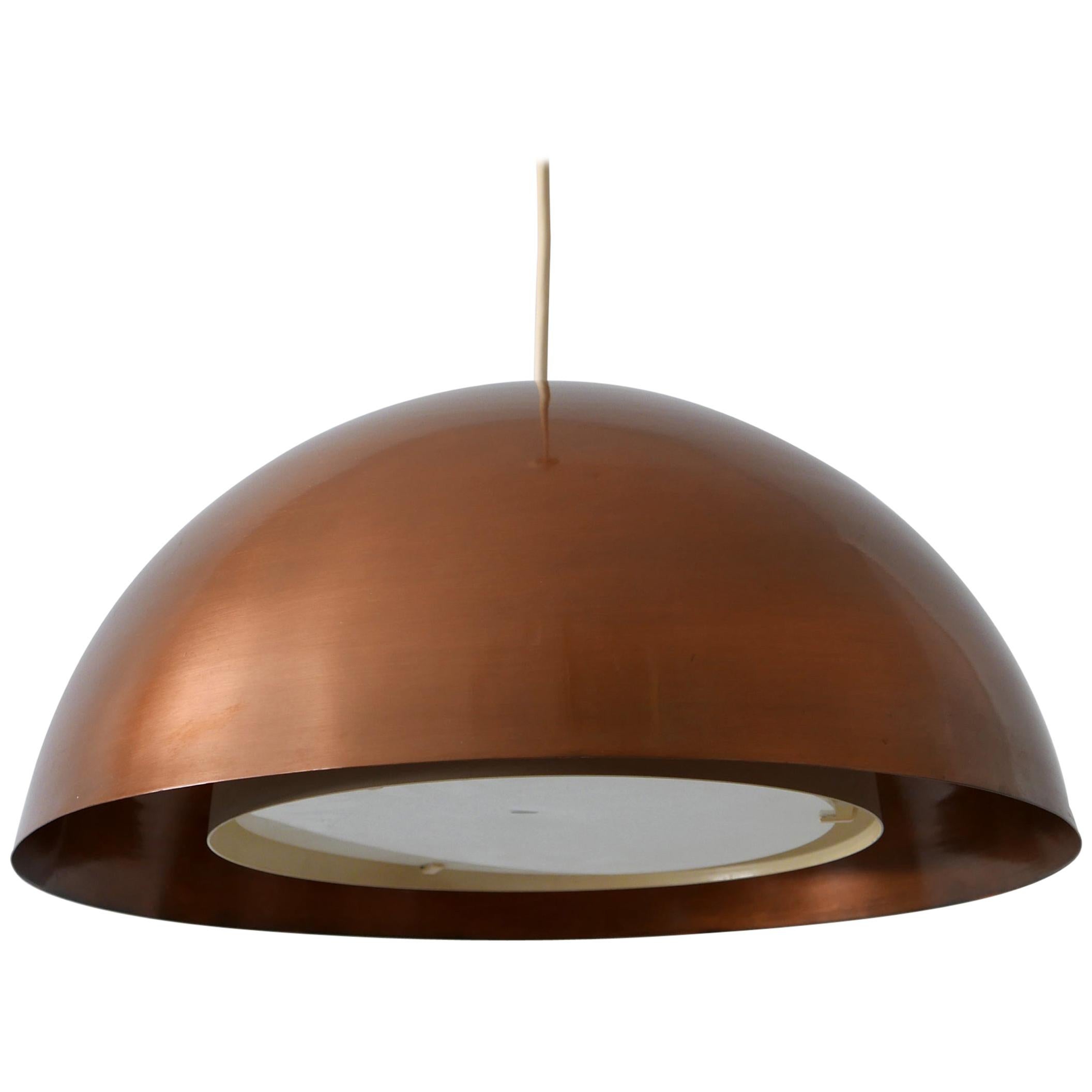Four Flamed Mid-Century Modern Copper Pendant Lamp Hanging Light, 1960s ...