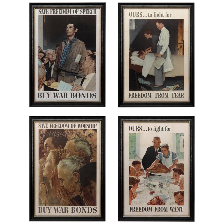 Norman Rockwell Four Freedoms Poster