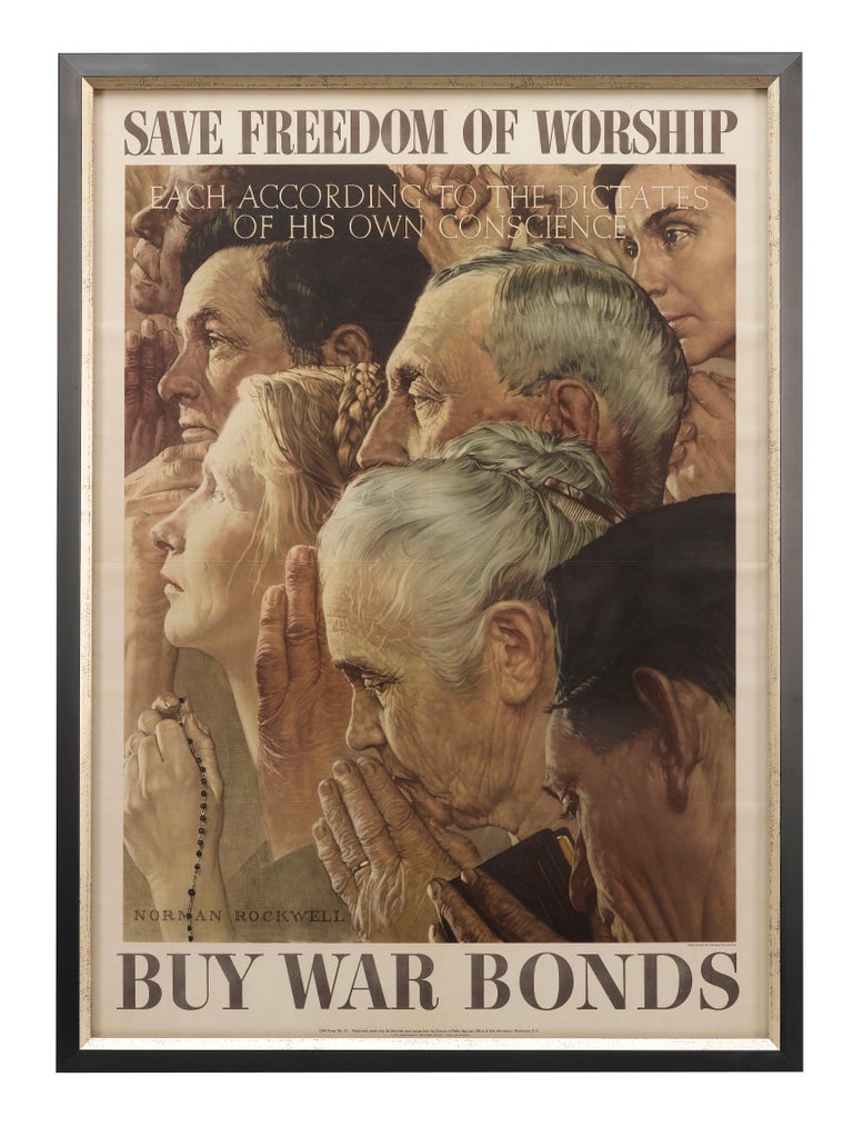 "Four Freedoms" Complete Set of Vintage Norman Rockwell Posters at 1stDibs