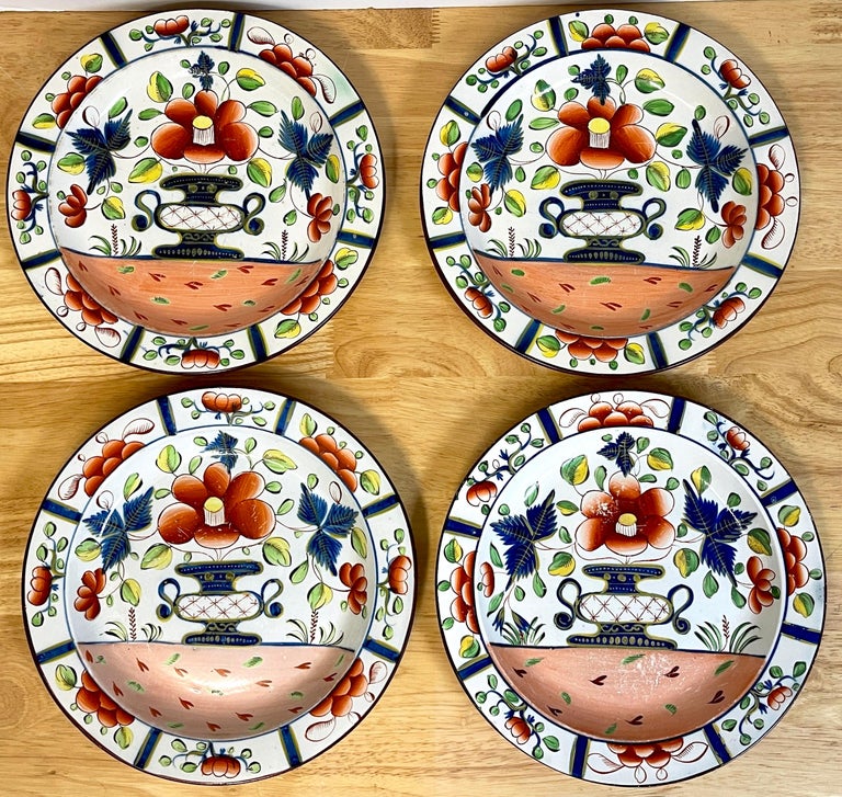 Four Gaudy Dutch 'Urn' Pattern 10' Plates For Sale at 1stDibs