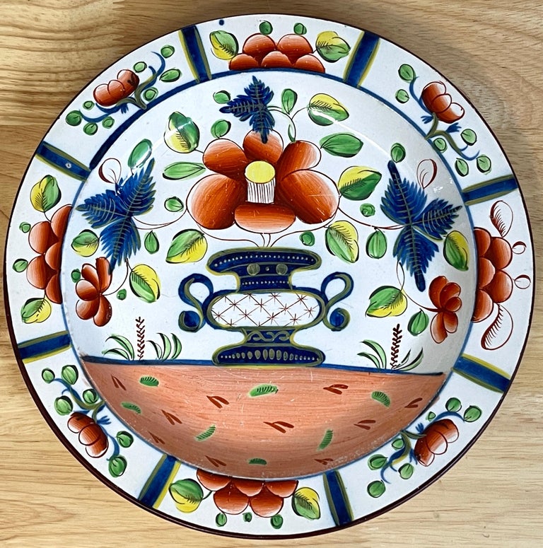 Four Gaudy Dutch 'Urn' Pattern 10' Plates For Sale at 1stDibs