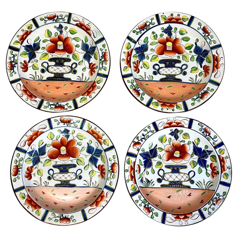 Four Gaudy Dutch 'Urn' Pattern 10' Plates For Sale at 1stDibs