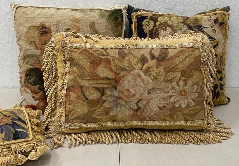 Four Gorgeous Petit Point and Needlepoint Throw Pillows Classical ...