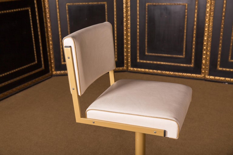 Four High Quality Bar Stools Made of Metal in Golden Color at 1stDibs