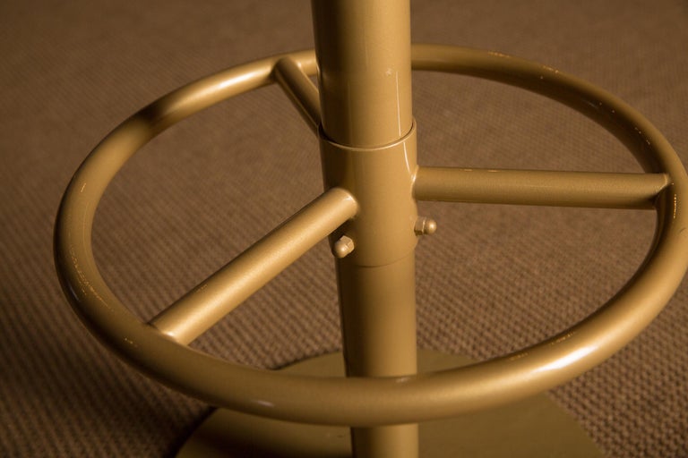 Four High Quality Bar Stools Made of Metal in Golden Color at 1stDibs