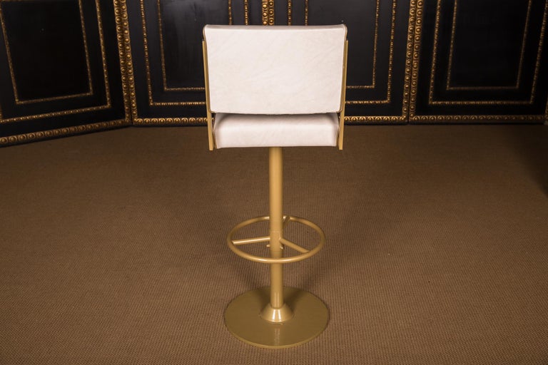 Four High Quality Bar Stools Made of Metal in Golden Color at 1stDibs