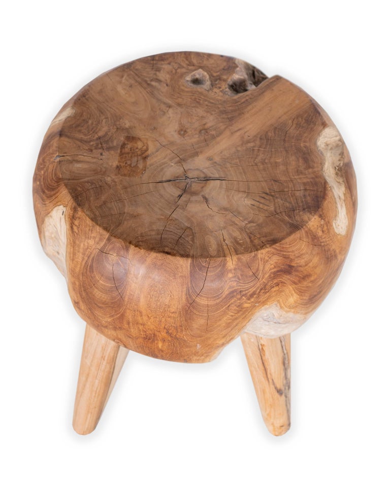 Four Leg Wood End Table/Stool For Sale at 1stDibs
