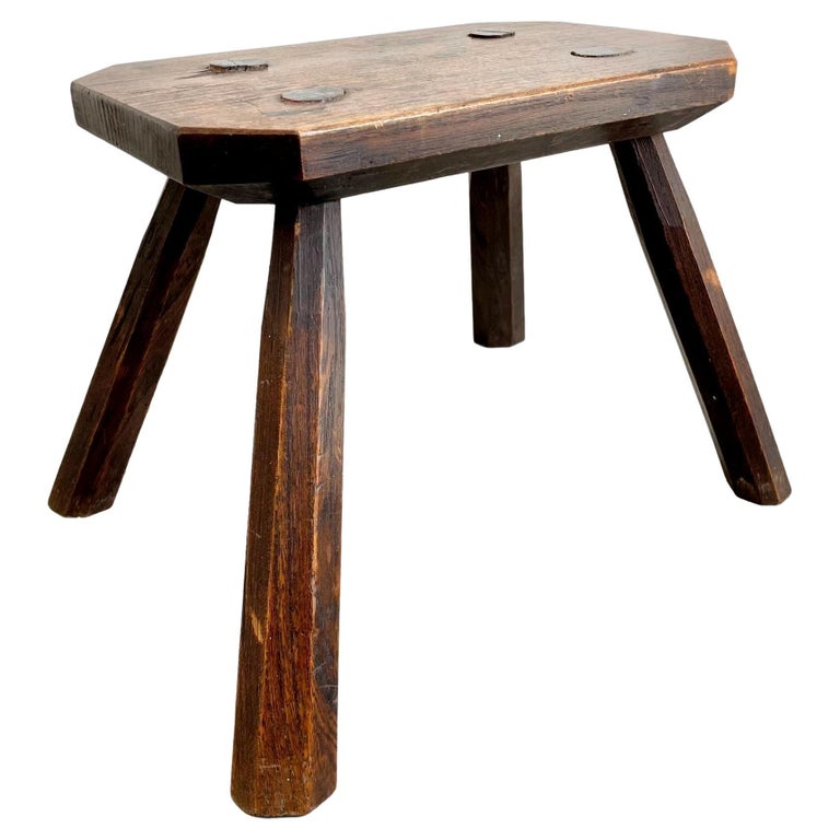 Four Legged Wood Stool, 1960s France For Sale at 1stDibs | four legged ...