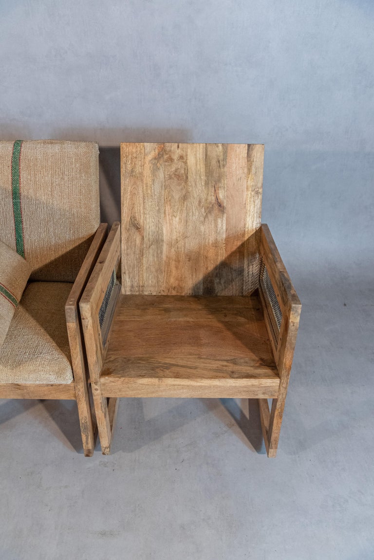 Four Mahogany and Hemp French Rocking Chairs For Sale at 1stDibs