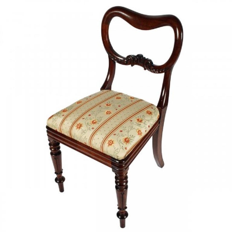 Four Mahogany 'Kidney' Back Chairs, 19th Century For Sale at 1stDibs