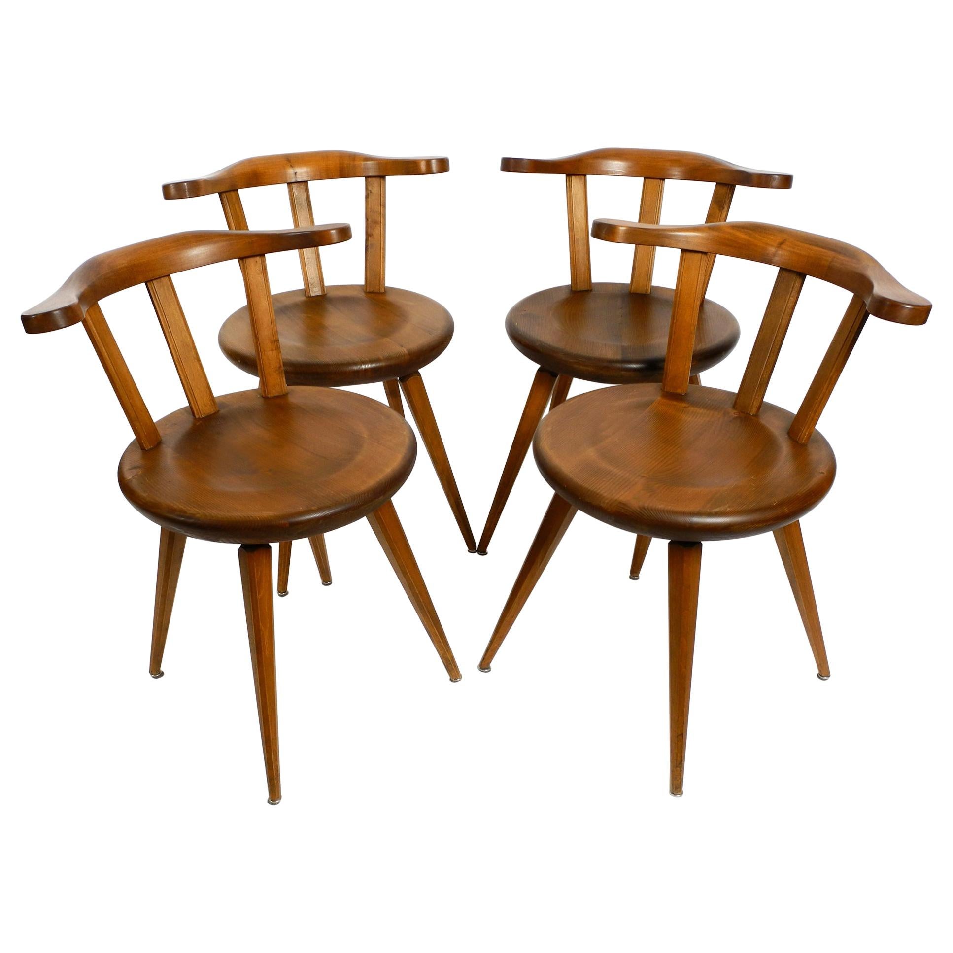 Beautiful, very rare, Italian Mid Century rustic chair made of heavy ...