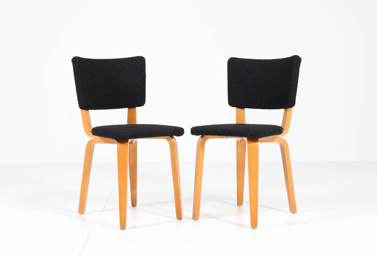 Four Mid-Century Modern Birch Chairs by Cor Alons for Gouda Den Boer ...
