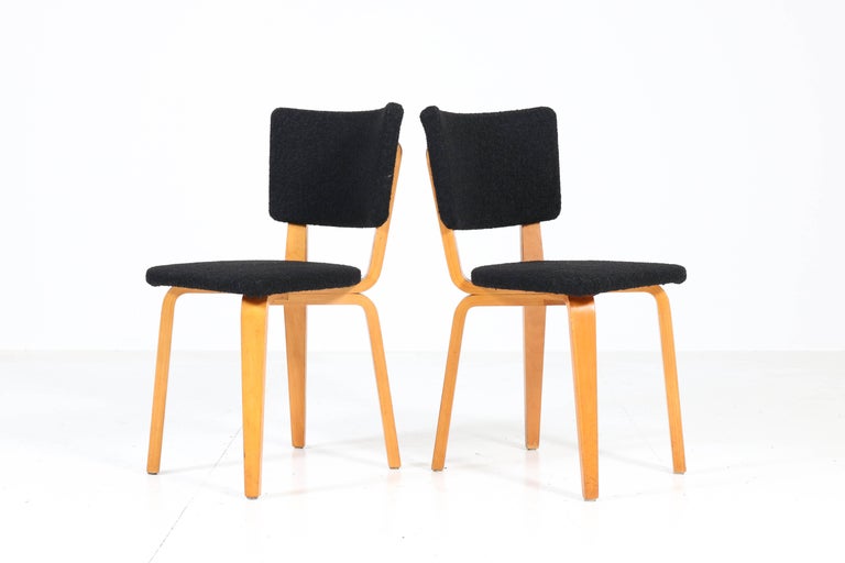 Four Mid-Century Modern Birch Chairs by Cor Alons for Gouda Den Boer ...