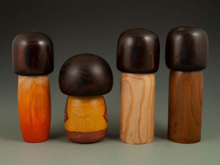 Four Modern Creative Kokeshi Dolls by Usaboro Okamoto, Japan at 1stDibs ...