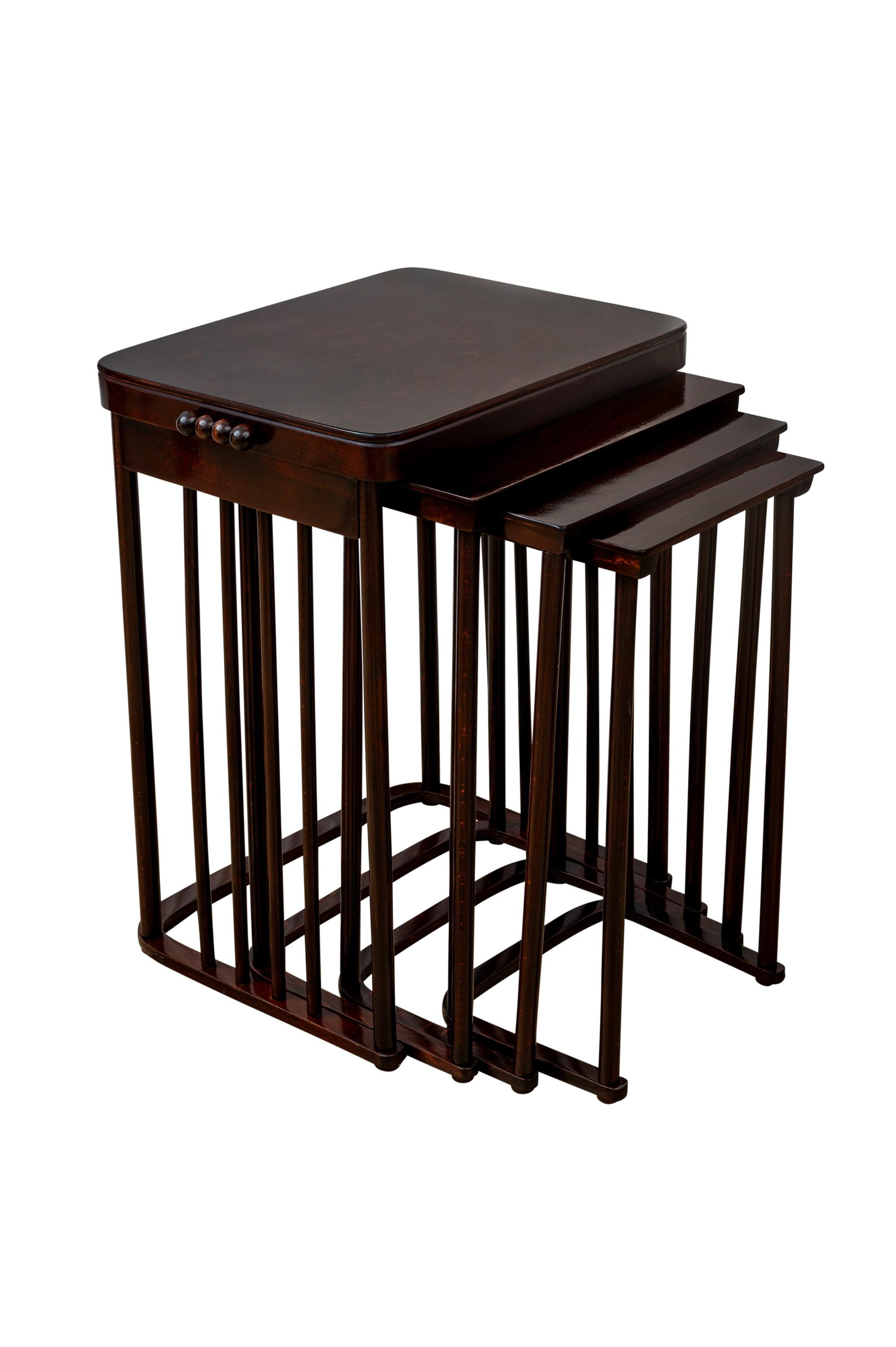 Four nesting tables Josef Hoffmann J. and J. Kohn circa 1907 Jugendstil ...