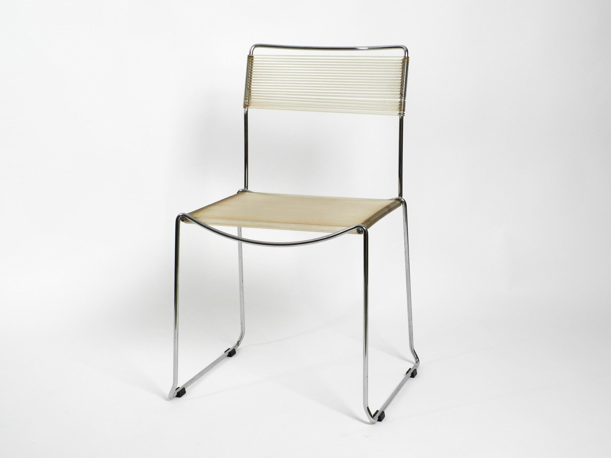 Four Original Very Well Preserved 1970s Spaghetti Chairs with Chromed ...