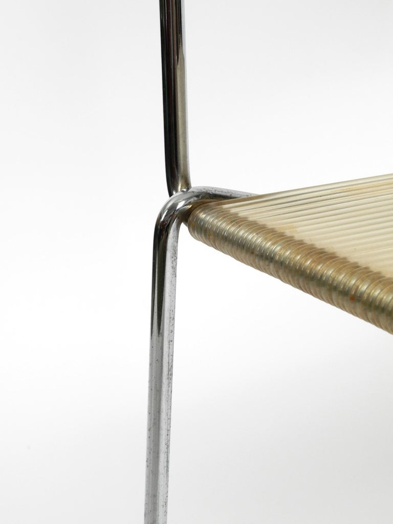 Four Original Very Well Preserved 1970s Spaghetti Chairs with Chromed ...