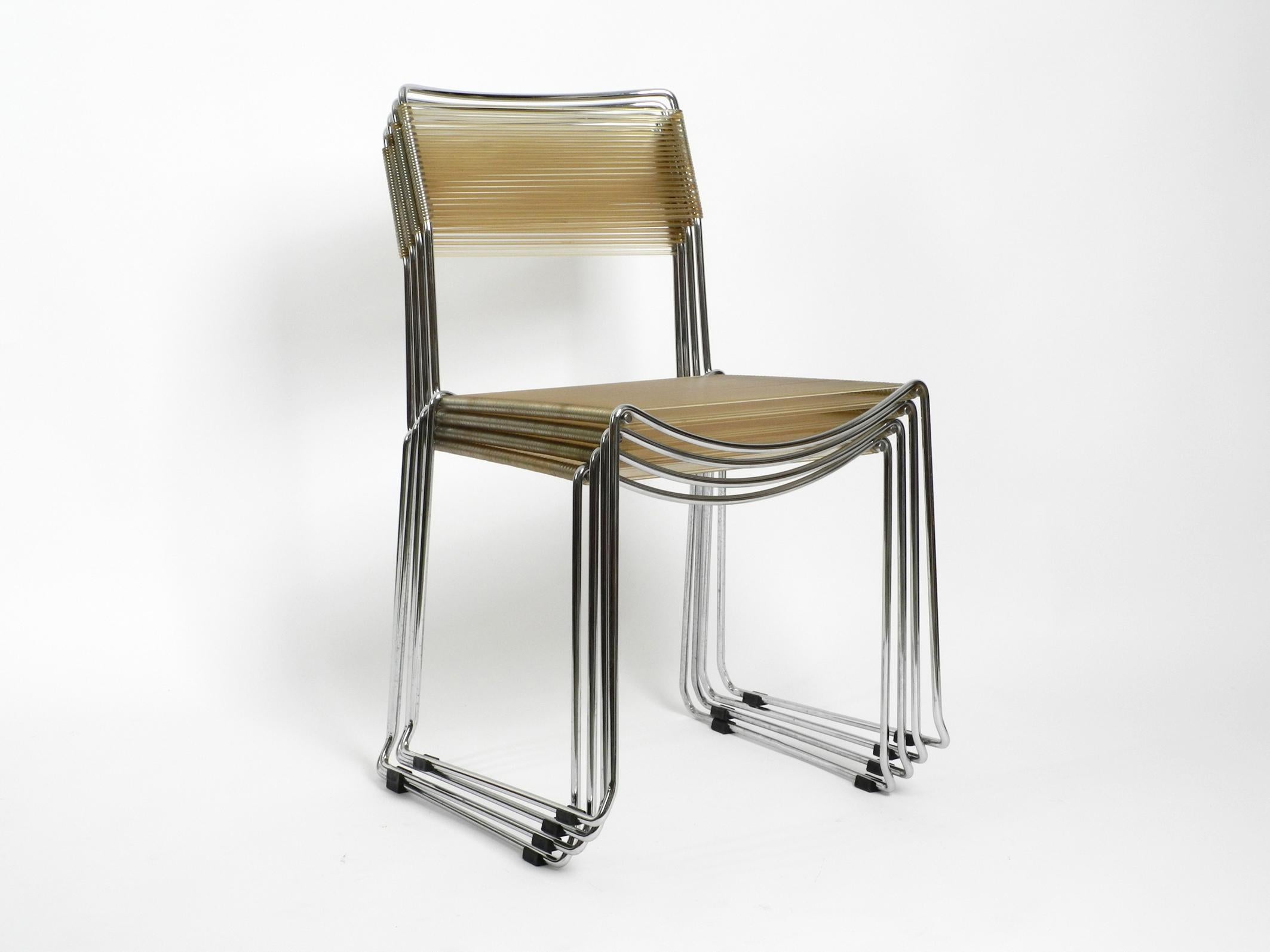 Four Original Very Well Preserved 1970s Spaghetti Chairs with Chromed ...