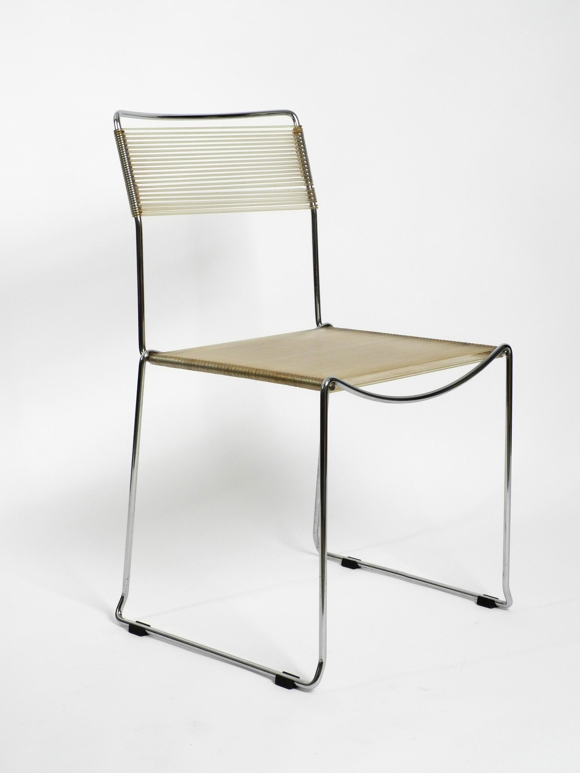 Four Original Very Well Preserved 1970s Spaghetti Chairs with Chromed ...