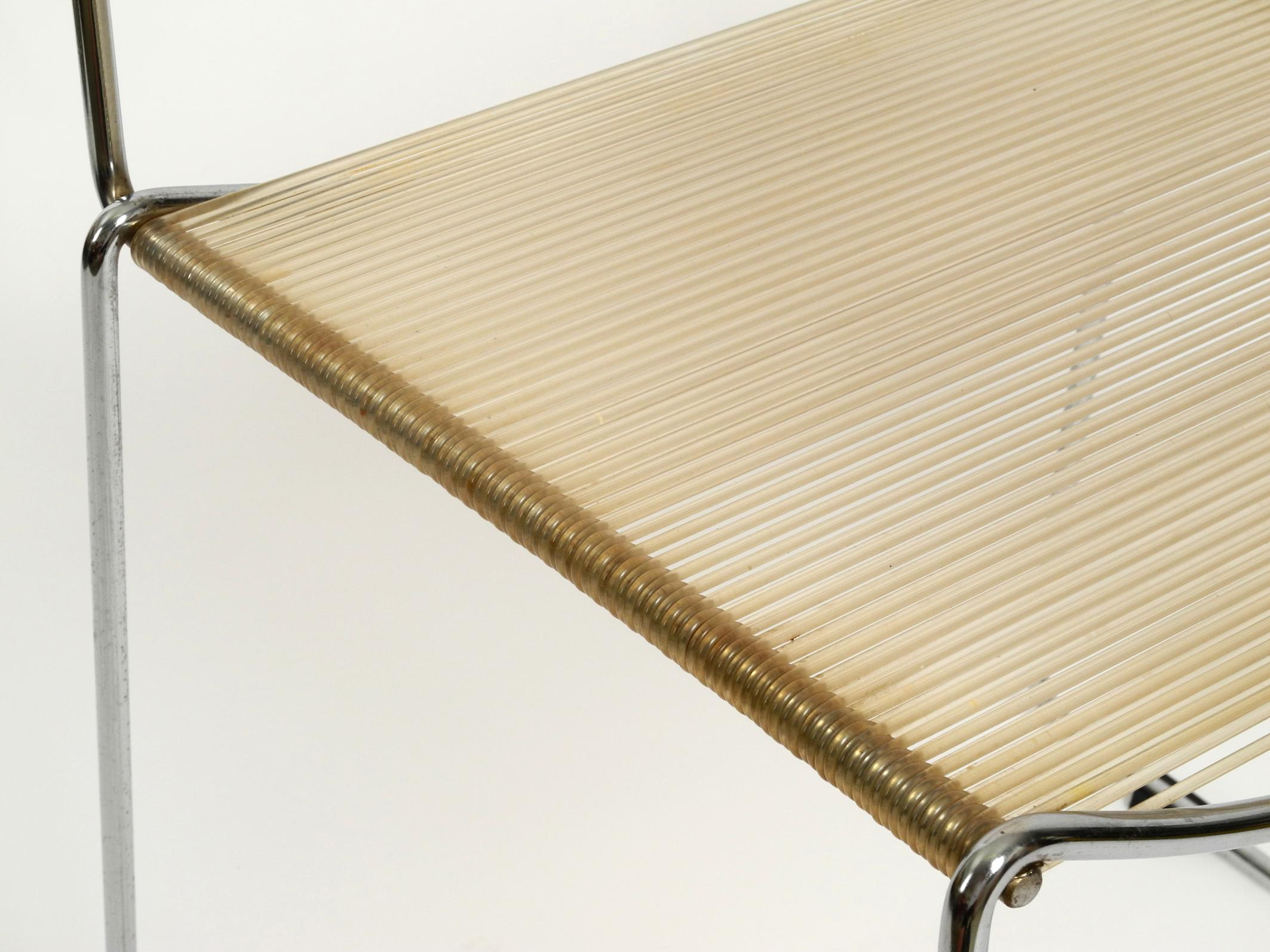 Four Original Very Well Preserved 1970s Spaghetti Chairs with Chromed ...