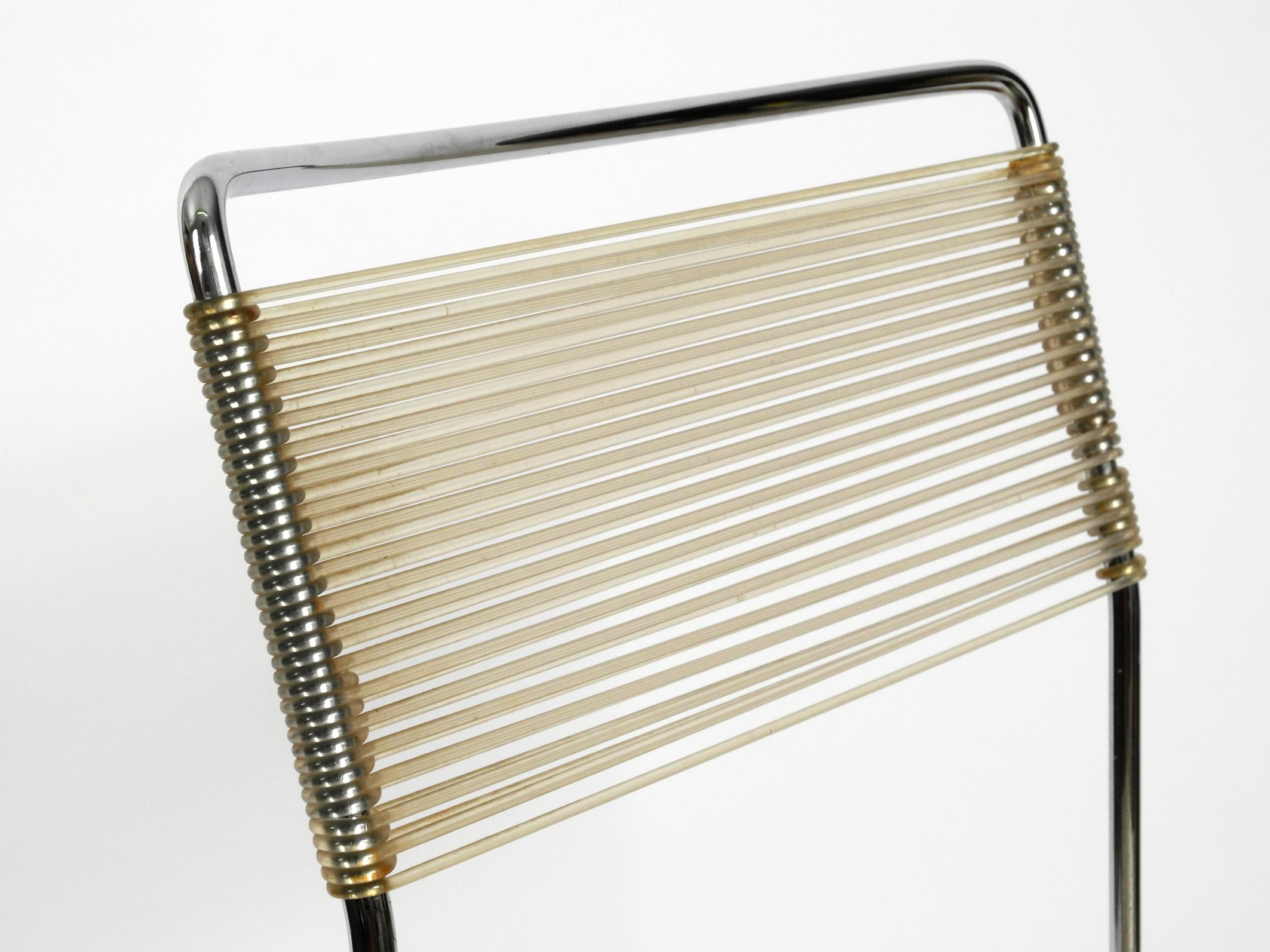 Four Original Very Well Preserved 1970s Spaghetti Chairs with Chromed ...