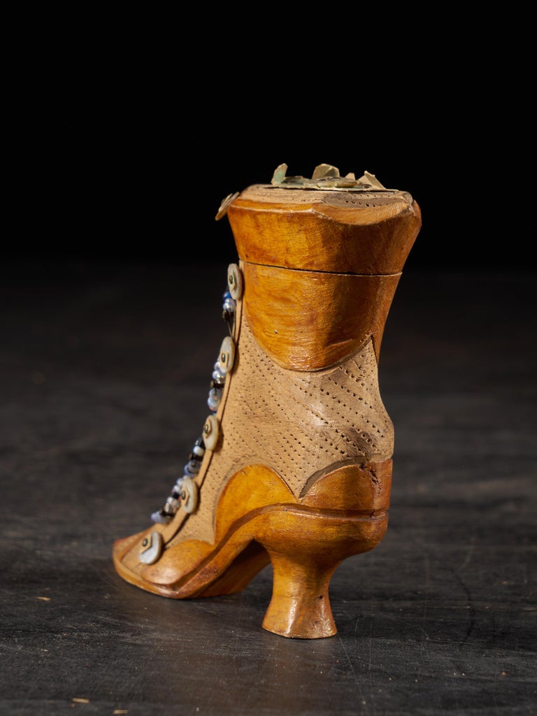 Four Pair of rare Georgian Miniature Mahogany Shoes decorated Mother of ...