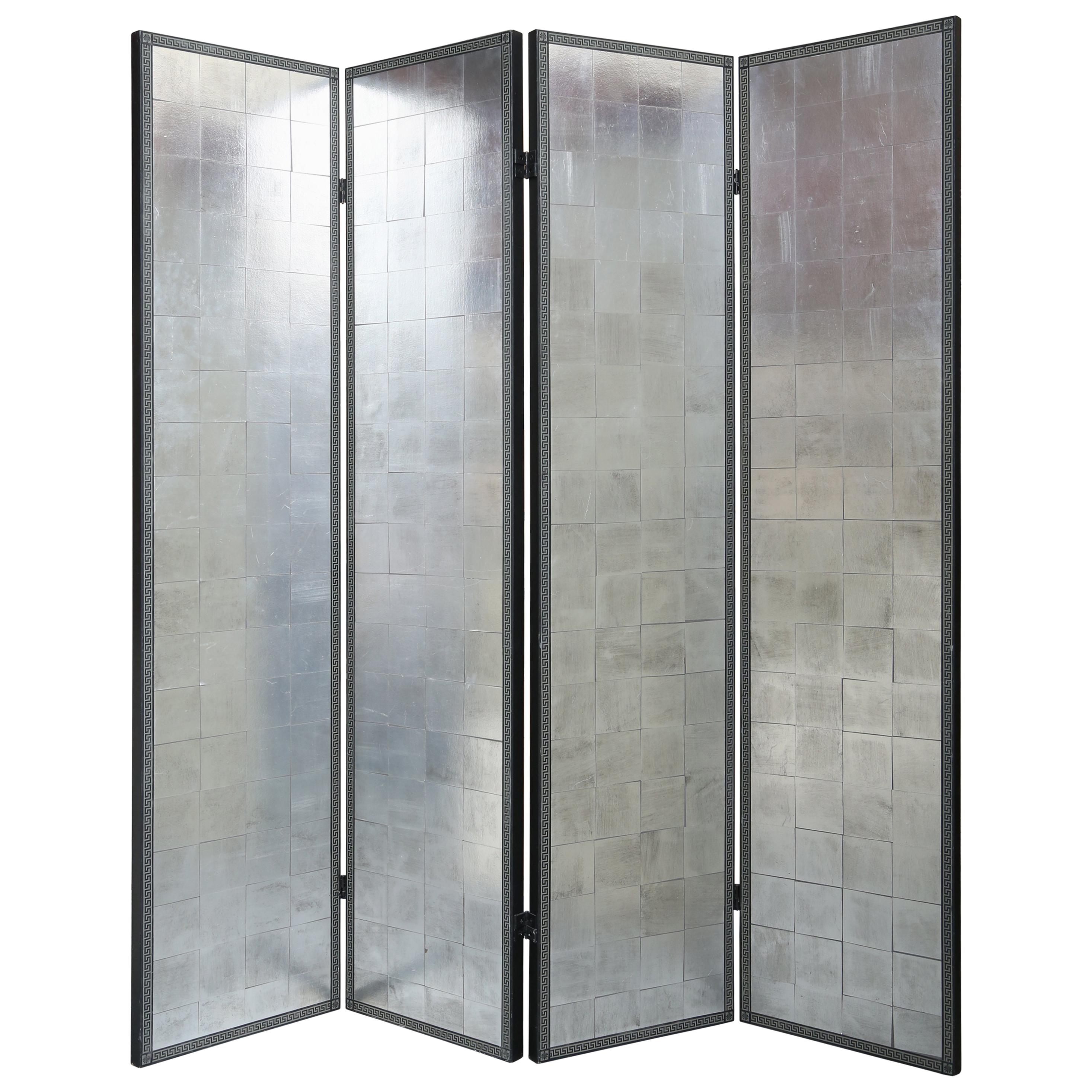 Four-Panel Silvered Screen at 1stDibs